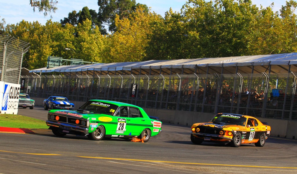 Brad Tilley (Falcon) & John Bowe (Mustang) - Motorsport Retro