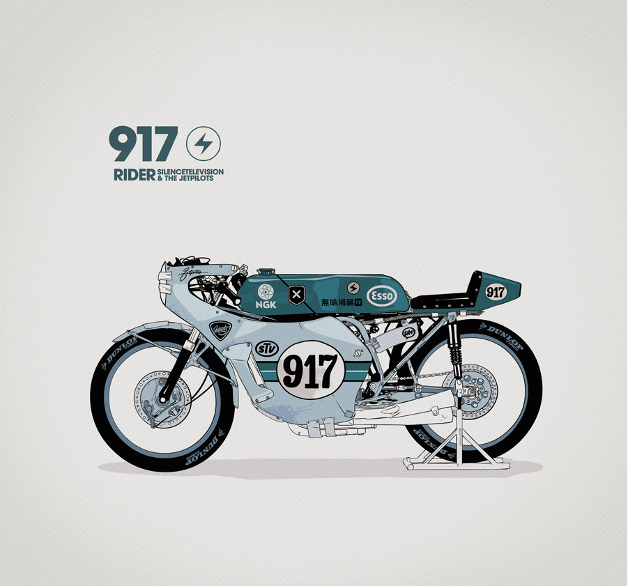 Riders & Villains: digitally illustrated motorcycle prints - Motorsport ...